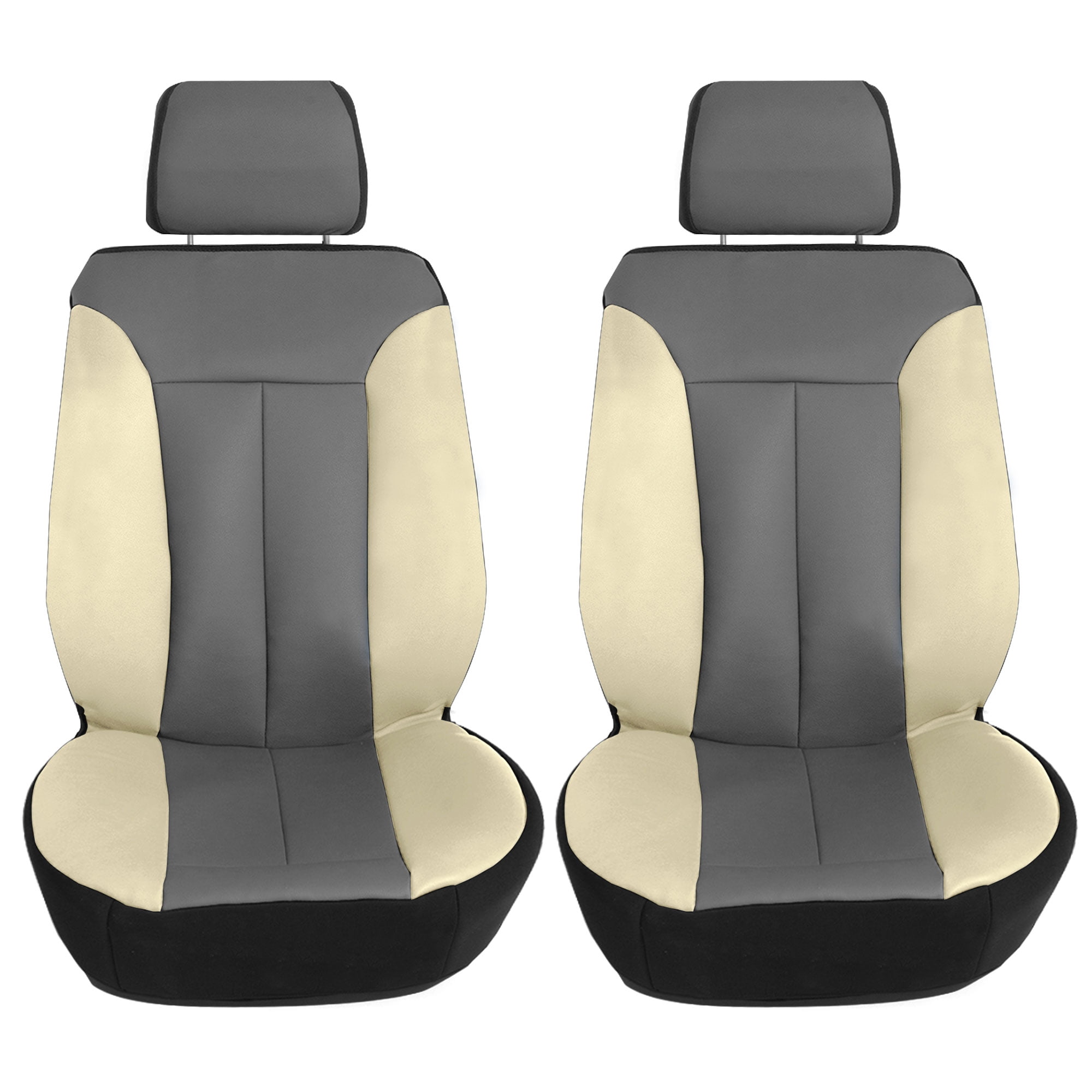 FH Group Apex90 Superior Faux Leather Front Car Seat Covers for Cars ...