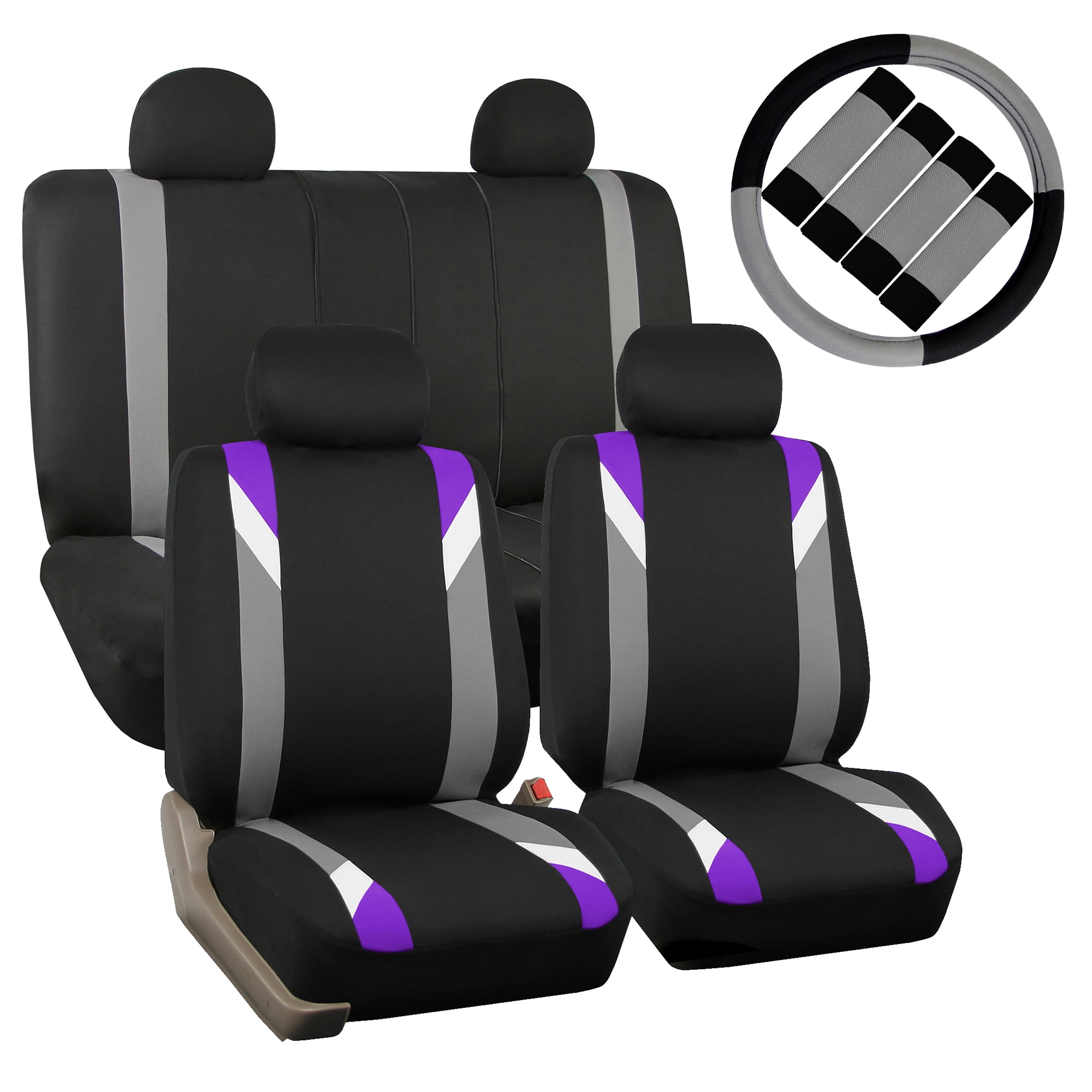 FH Group Car Seat Covers Premium Modernistic for Sedan, SUV, Van, Full ...