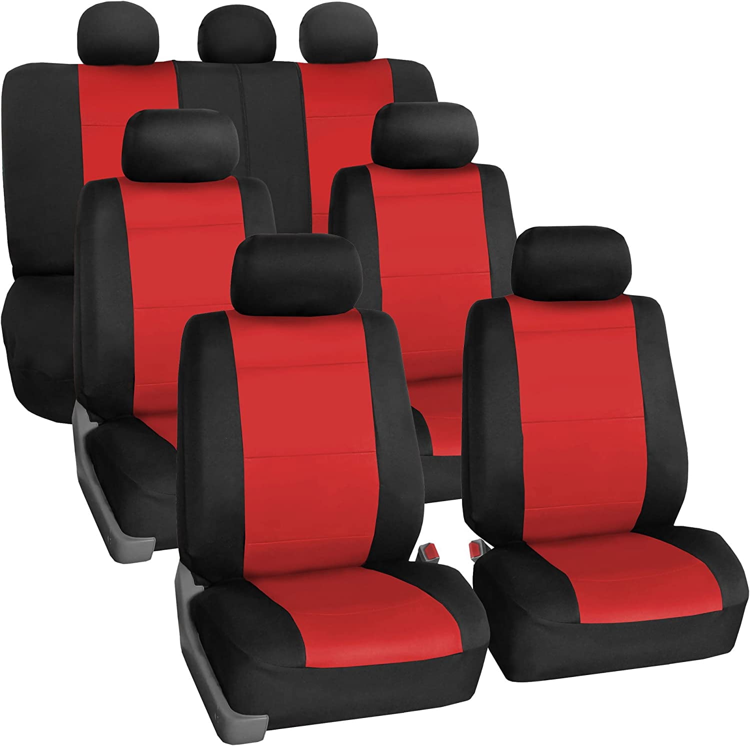 FH Group Car Seat Covers Three-Row 7 Seater Neoprene Waterproof Car ...
