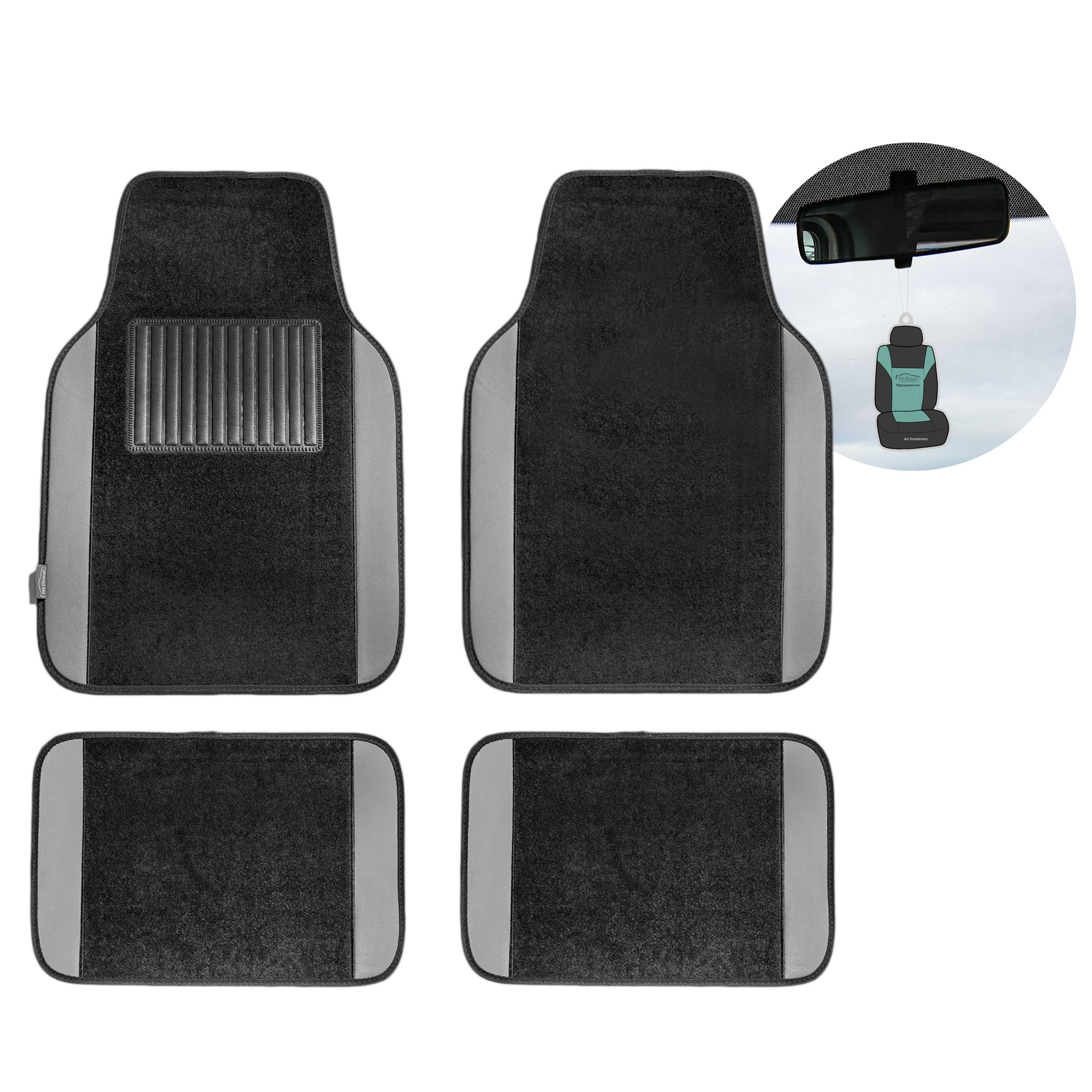 FH Group Premium Floor Mats Tall Channel Trimmable Rubber Mats - Full ...