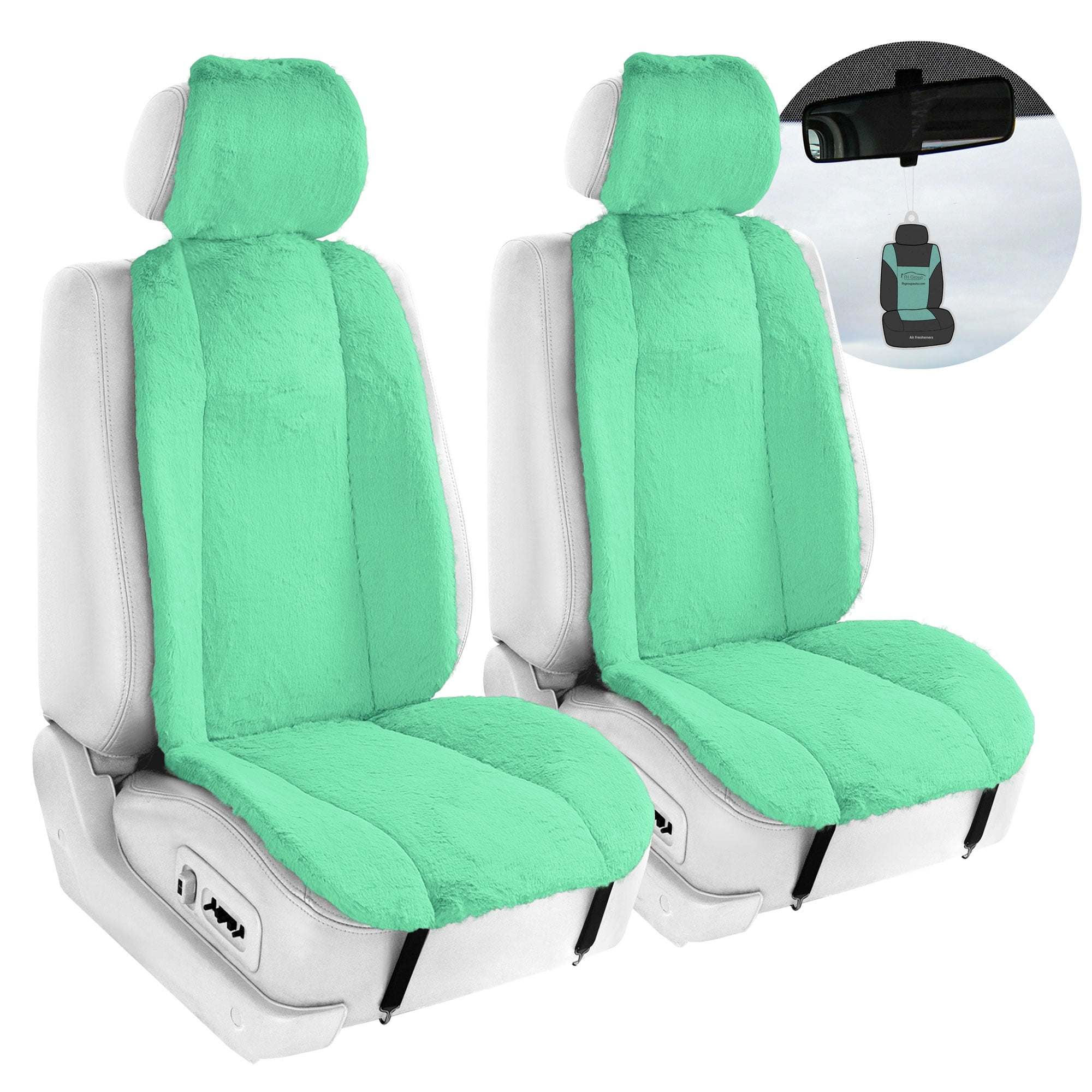 FH Group Doe16 Faux Rabbit Fur Set Car Seat Cushions - Walmart.com
