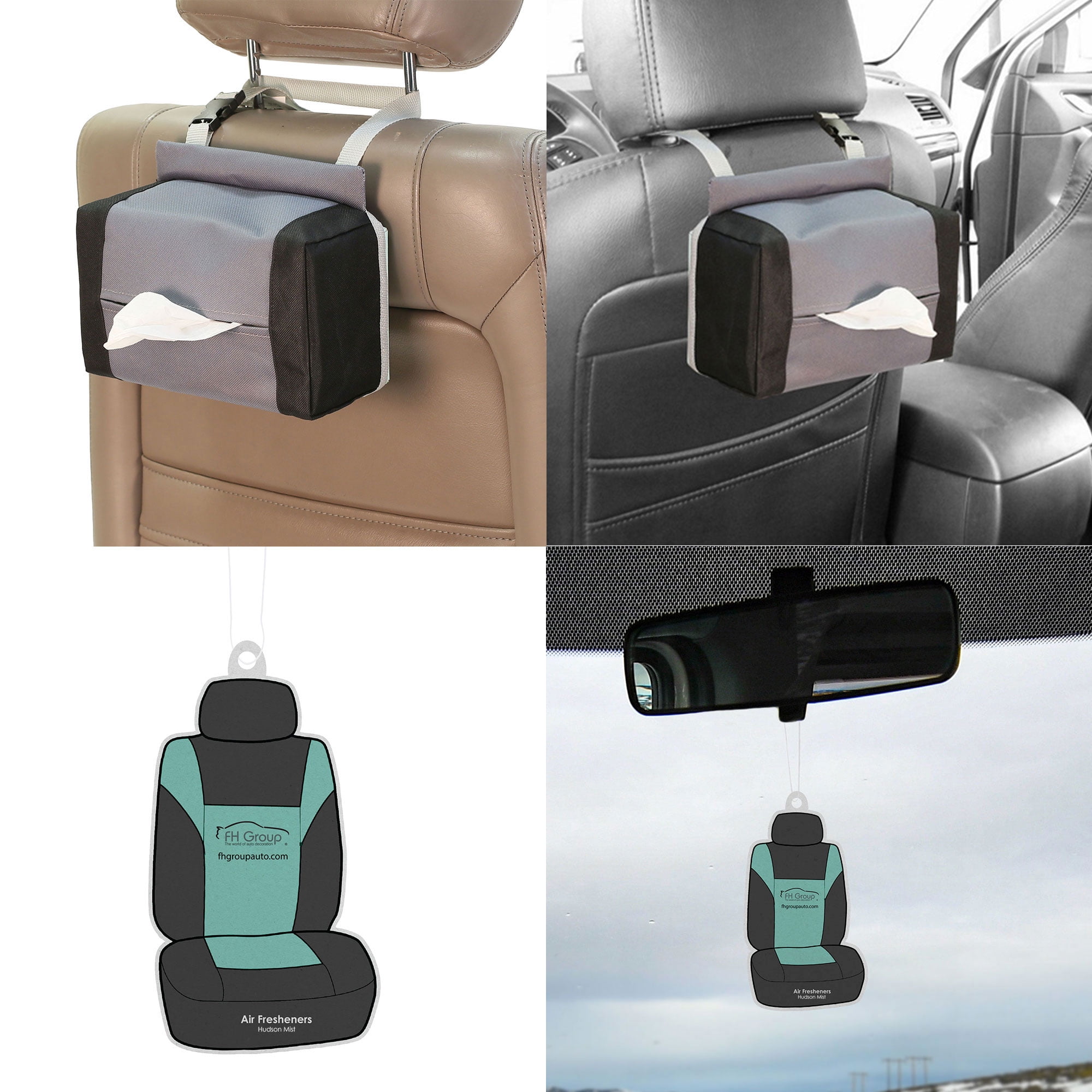 FH Group E-Z Travel Tissue Dispenser for Cars 0.2 in x 9 in with Air ...