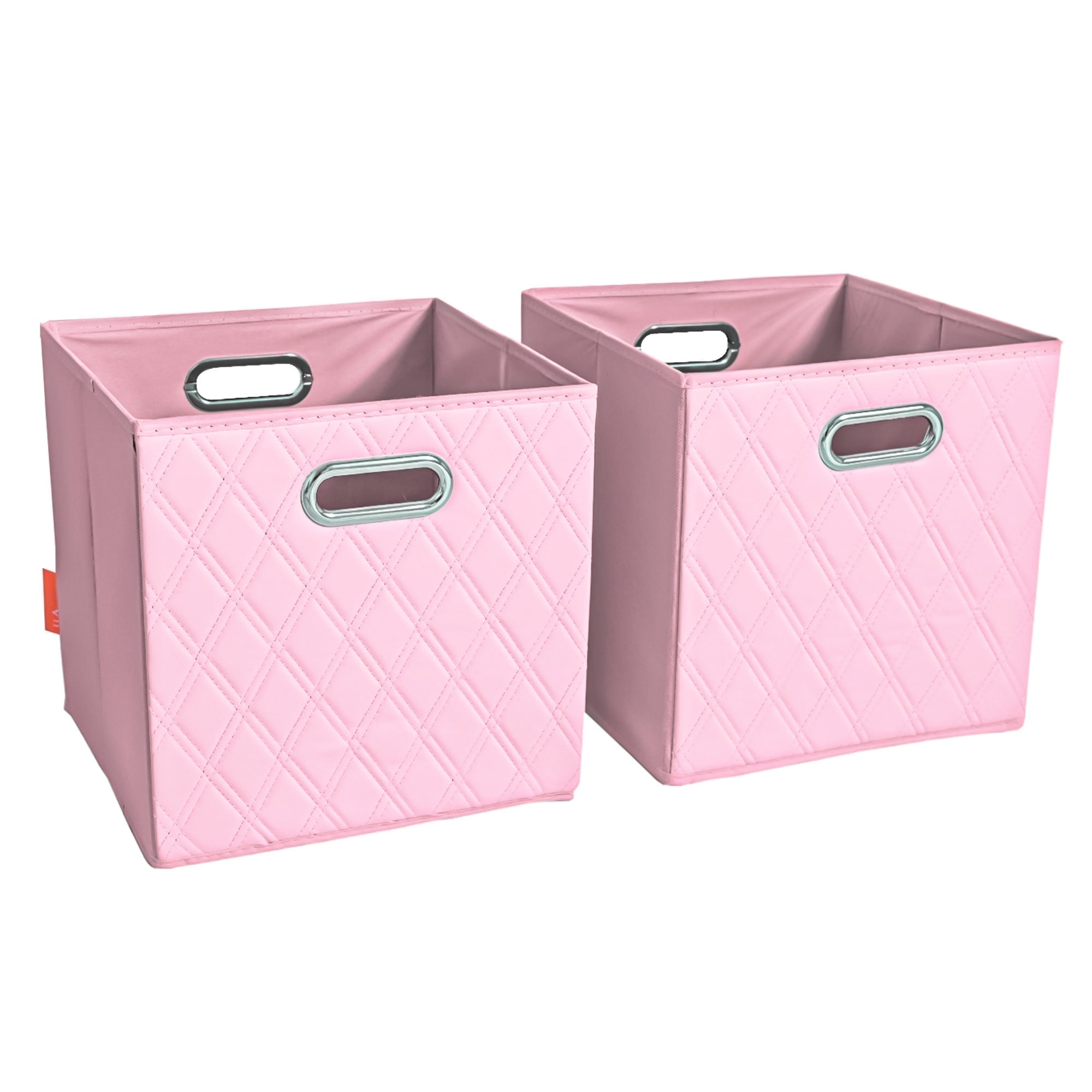 FH Group Jiaessentials 12 inch Leather Closet Organizers, 2pc Pink ...