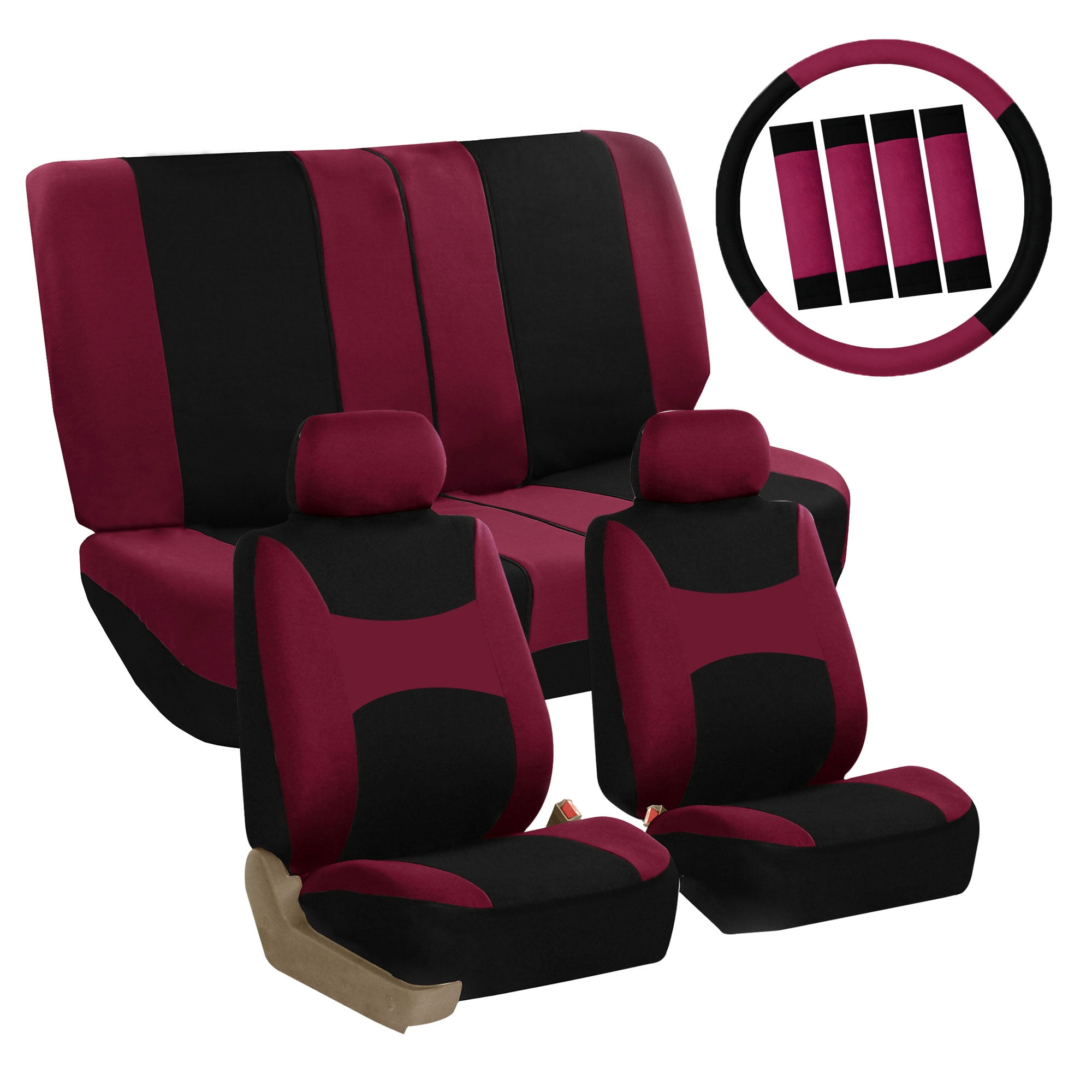 FH Group Light & Breezy Car Seat Covers - 2 Headrests Covers with ...