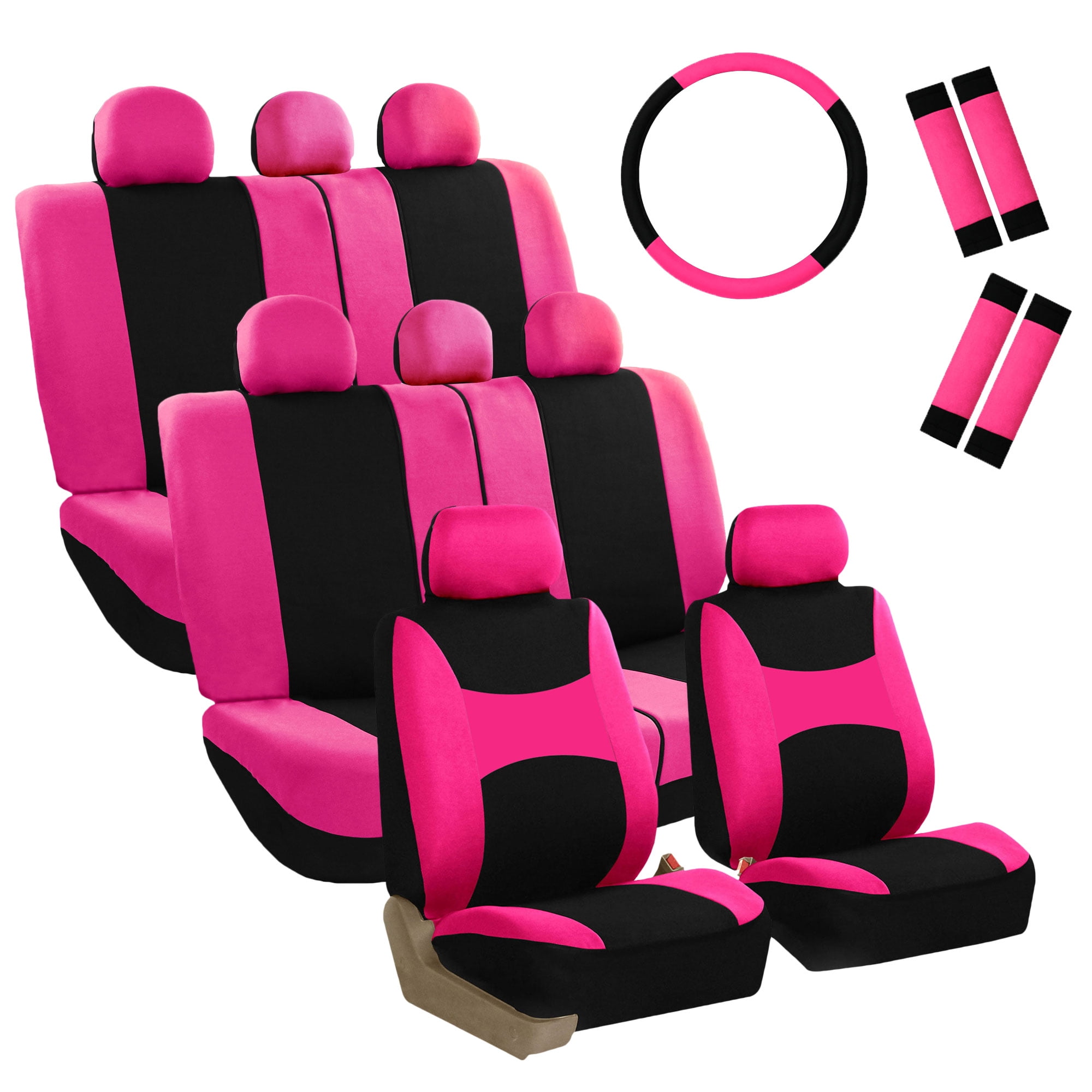 FH Group Light & Breezy Seat Covers for Auto, 3 Row 8 Seater Full ...