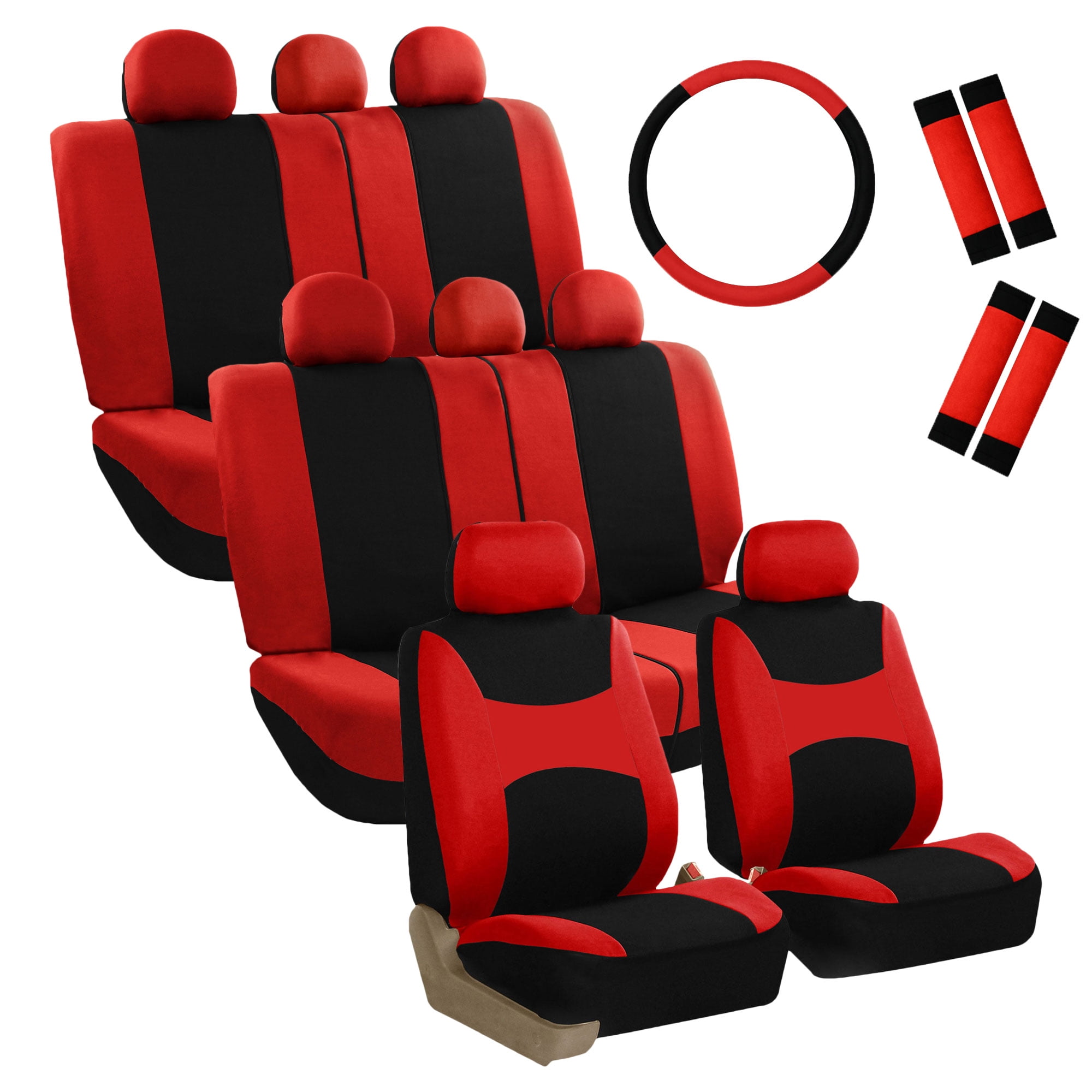 FH Group Light & Breezy Seat Covers for Auto, 3 Row 8 Seater Full ...