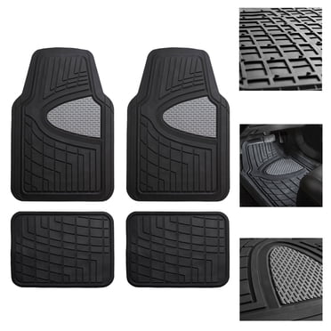 FH Group Premium Floor Mats Tall Channel Trimmable Rubber Mats - Full ...