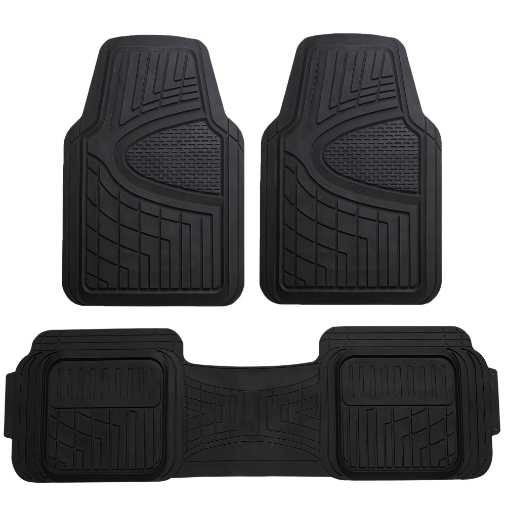 FH Group Premium Floor Mats Tall Channel Trimmable Rubber Mats - 3Pcs ...