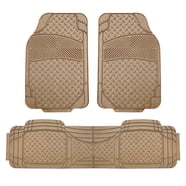 FH Group Diamond Pattern Floor Mats Leather For Car SUV Van Red w/ Gray ...