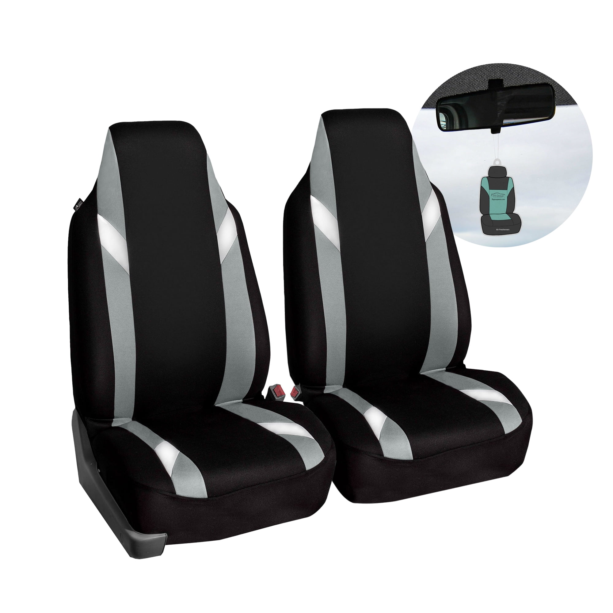Fh Group Supreme Modernistic Flat Cloth Car Seat Cover Universal Gray