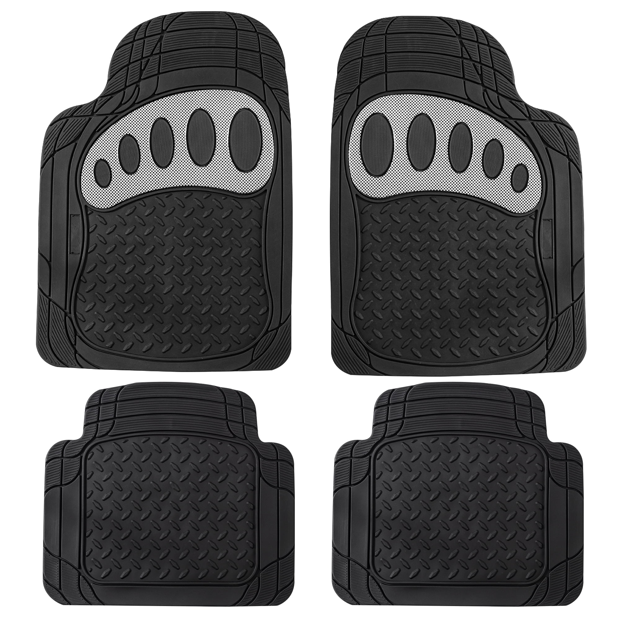 FH Group Trimmable ClimaProof Rubber Floor Mats With Footprint Design ...