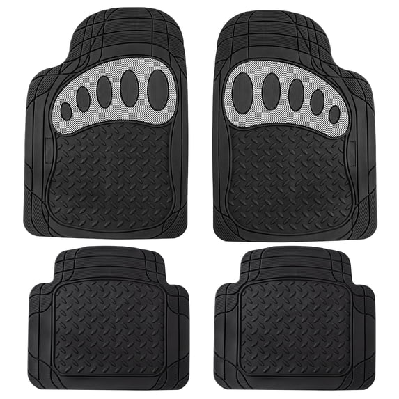 FH Group Trimmable ClimaProof Rubber Floor Mats With Footprint Design ...