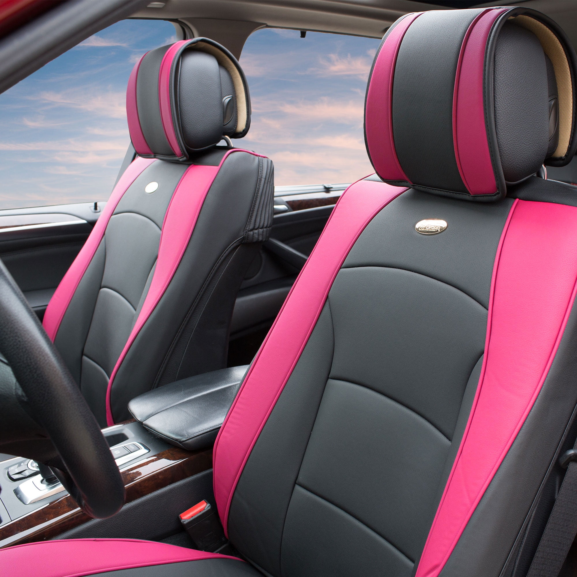 FH Group Ultra Comfort High Grade Leather Seat Covers For Car Truck SUV ...