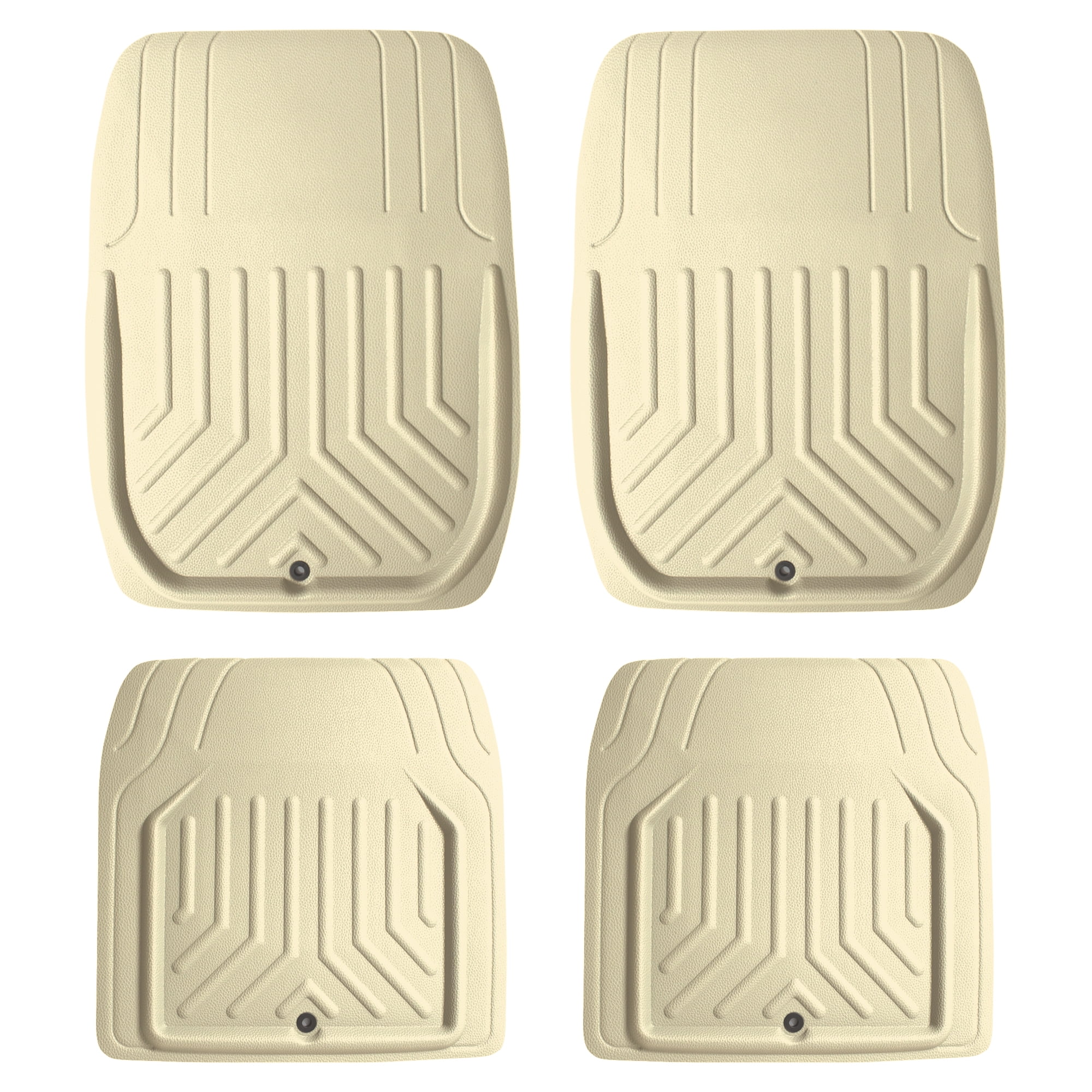 FH Group Universal Fit Faux Leather Deep Dish Floor Mats, Trim-to-Fit ...