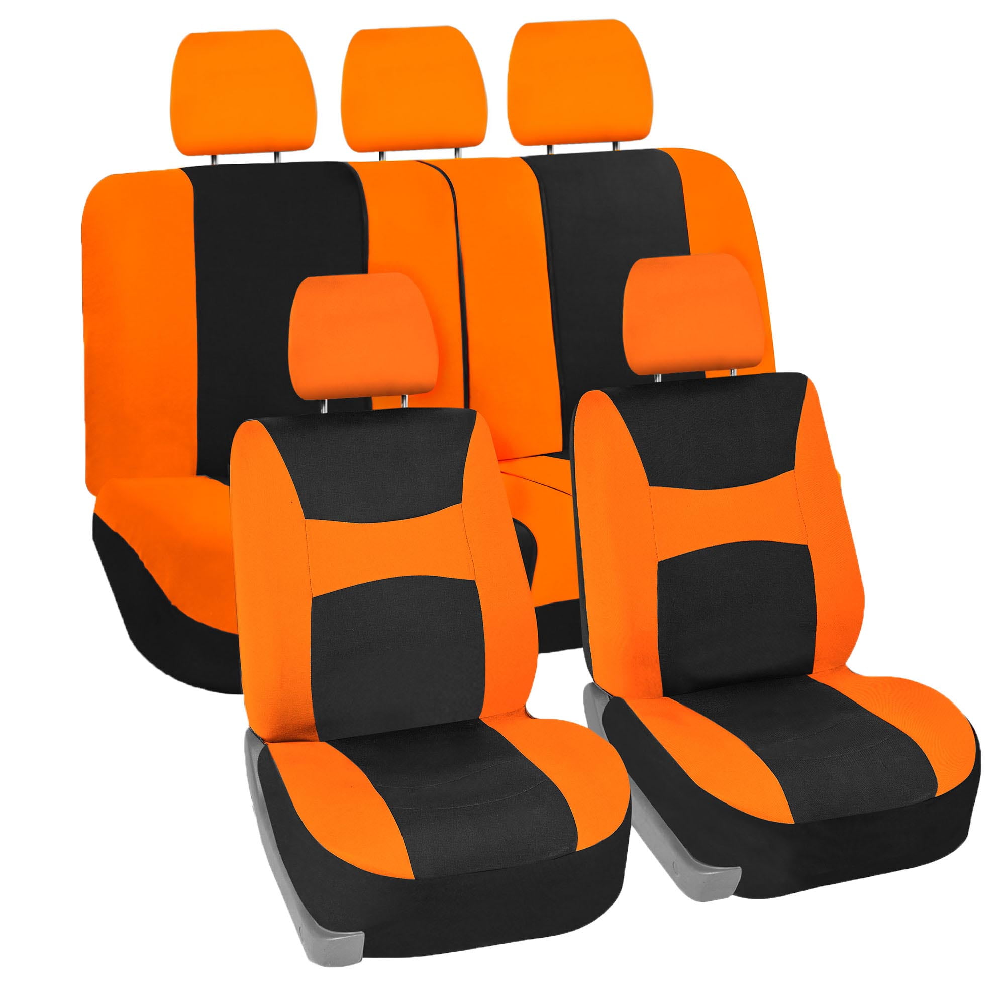 FH Group Universal Fit Flat Cloth Car Seat Cover Set For Car Truck SUV ...