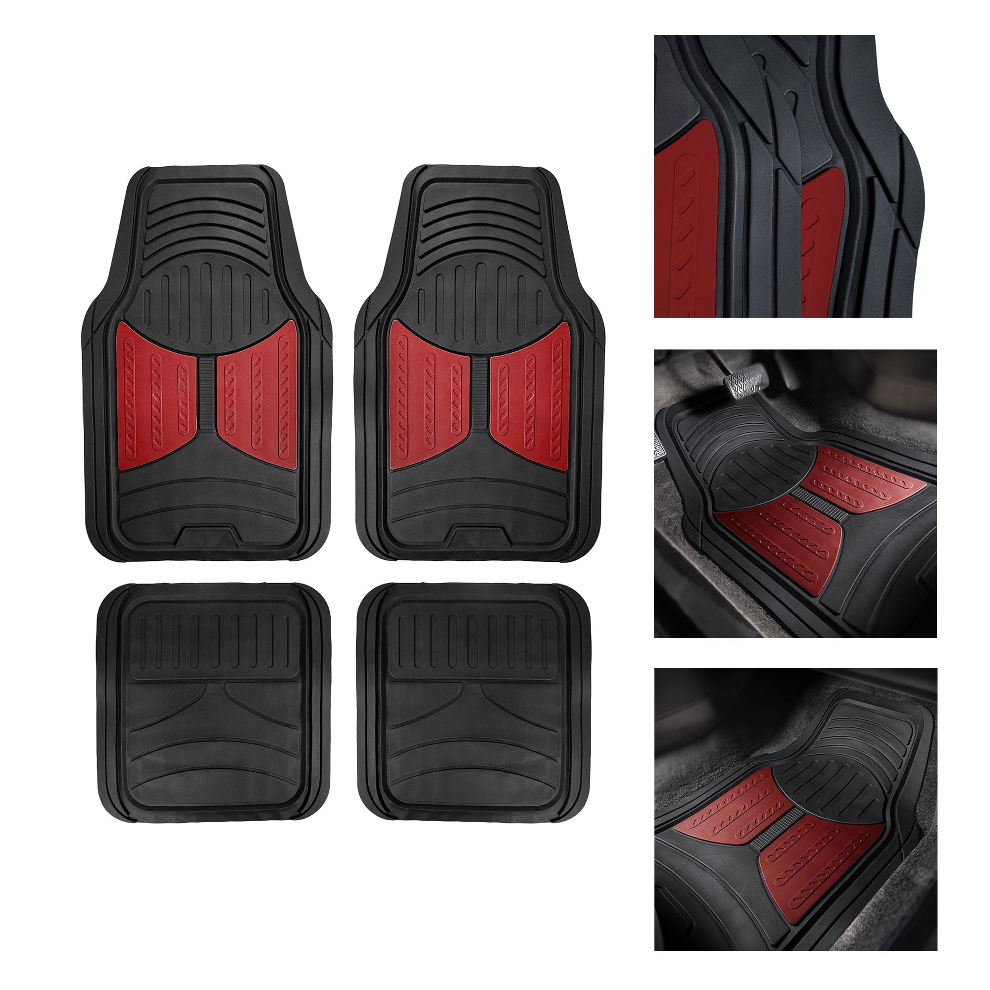 FH Group Universal Waterproof Auto Floor Mats, Full Set 4Pc for ...