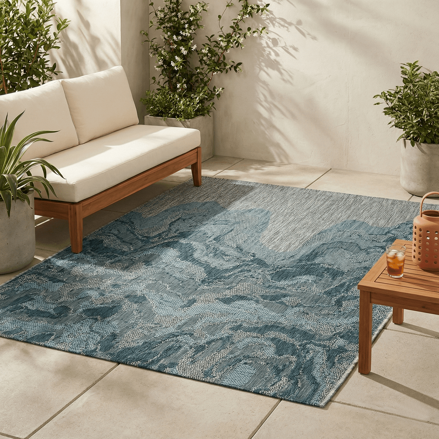 FH Home Outdoor Rug - Waterproof Easy to Clean Stain Resistant - Patio ...