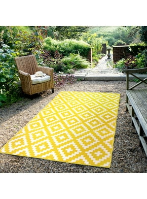 Outdoor Rugs in Patio & Outdoor Decor | Yellow - Walmart.com