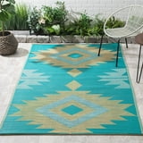 FH Home Indoor-Outdoor Rug (3x5 ft) - Weather Resistant, Reversible, UV ...