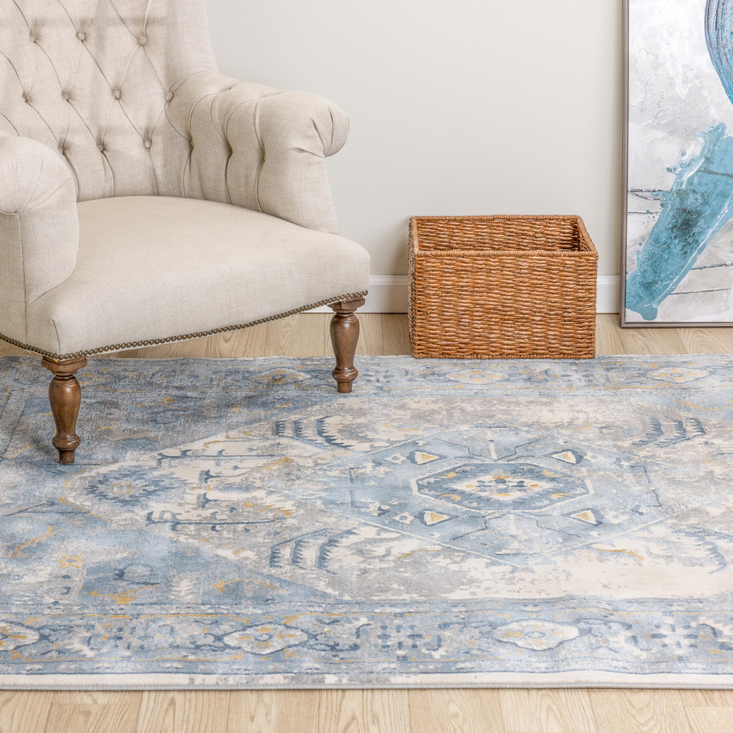 FH Home Premium Area Rug - Living Room Bedroom Office Kitchen Entryway ...