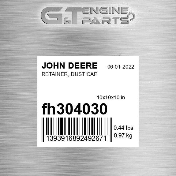 FH304030 RETAINER, DUST CAP fits JOHN DEERE (New OEM) - Walmart.com