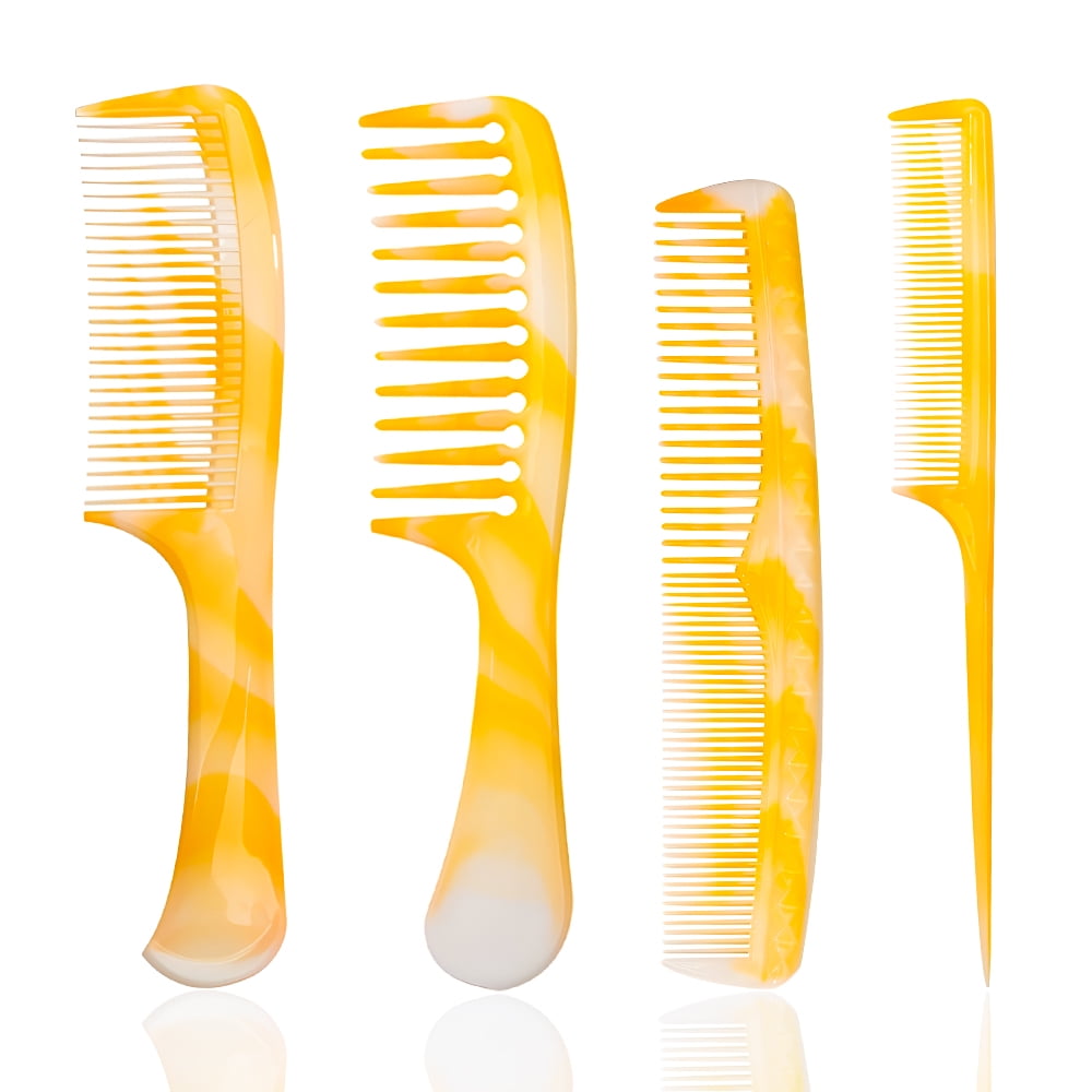 FHALLYNN 4 Pcs Hair Comb Set. Combs for Women Hair Styling. Wide-Tooth ...