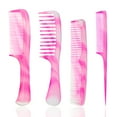 FHALLYNN 4 Pcs Pink Hair Combs for Women,Hair Combs for Styling .Wide ...