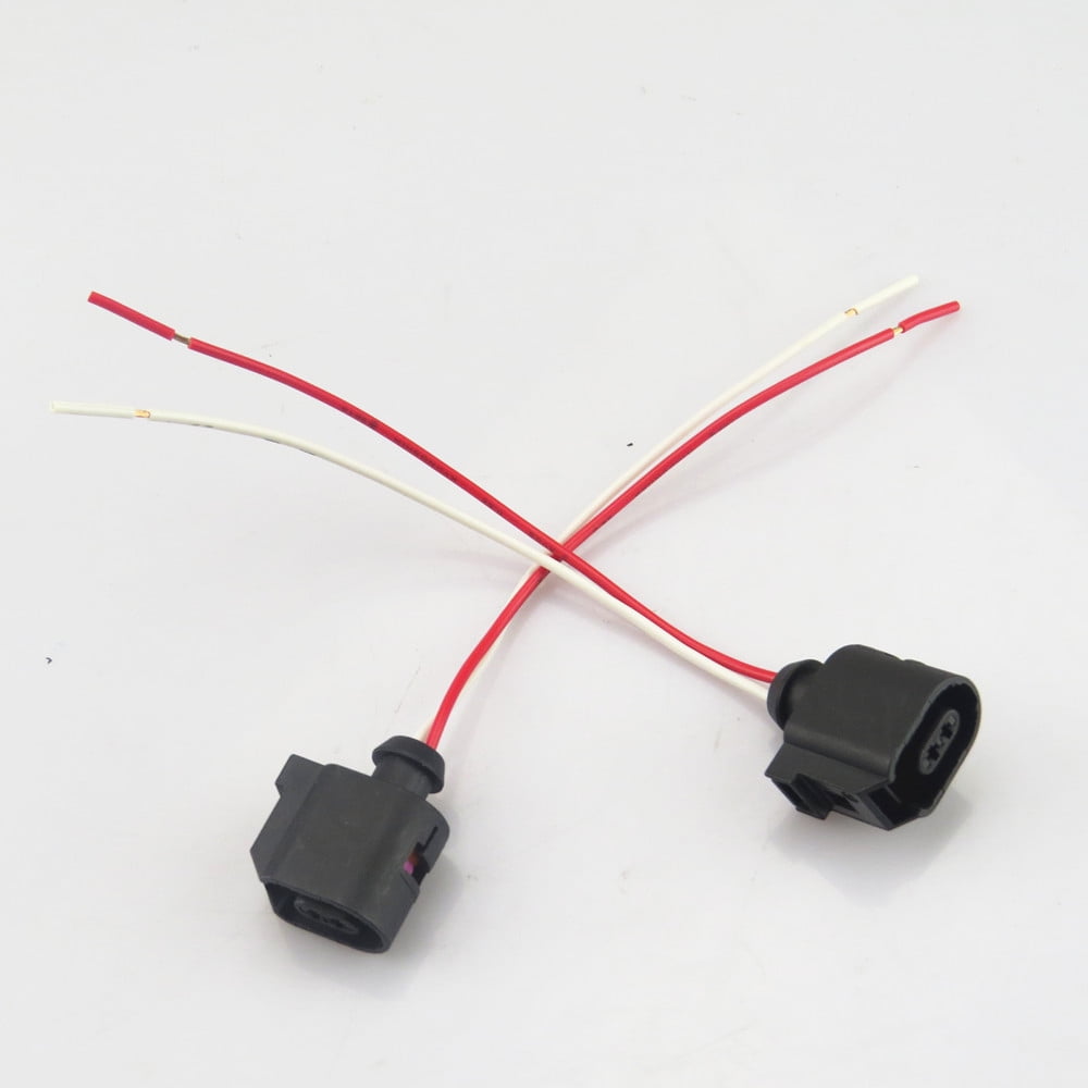 FHAWKEYEQ 2 Pcs 2 Pin ABS Sensor Plug Cable For VW Touran Polo Passat ...