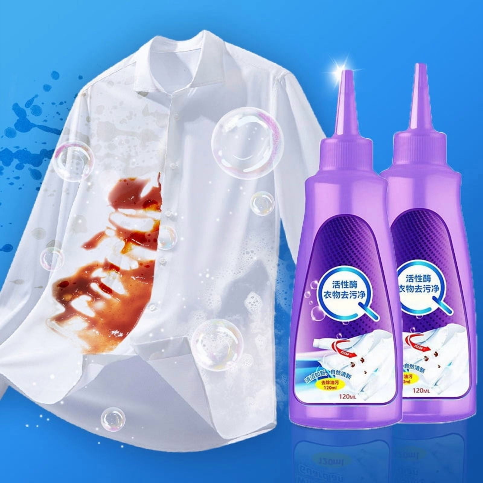 FHBVT 120ml Enzyme Activated Stain Remover, Powerful Cleaner for Tough ...