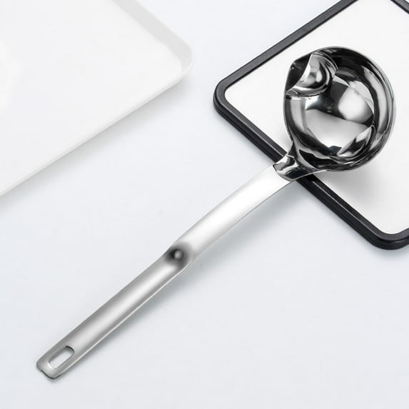 FHBVT 304 Stainless Steel Oil Soup Separating Spoon Long Handle Grease ...