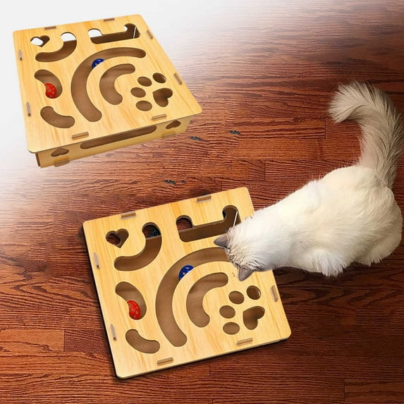 FHBVT Cat Maze Toy&Intelligence Puzzle Box Treat Dispensing Mental ...