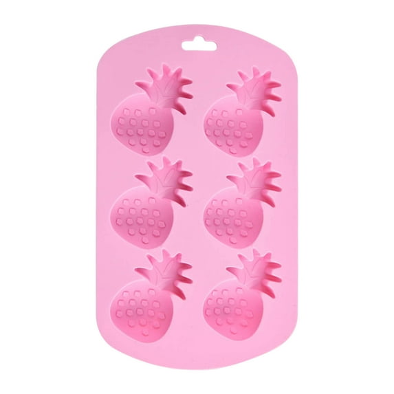 FHBVT Fruit-Shaped Silicone Molds 6-Cavity (Pineapple Strawberry Orange ...