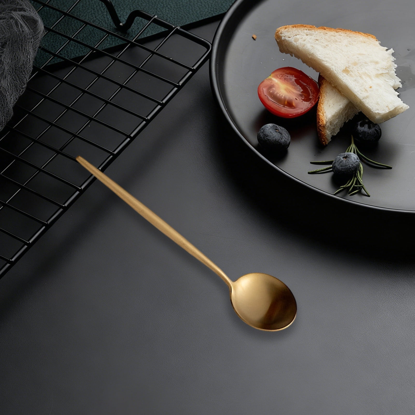 FHBVT Gold Stainless Steel Coffee Spoon 4 Sizes Long-Handled Tree ...