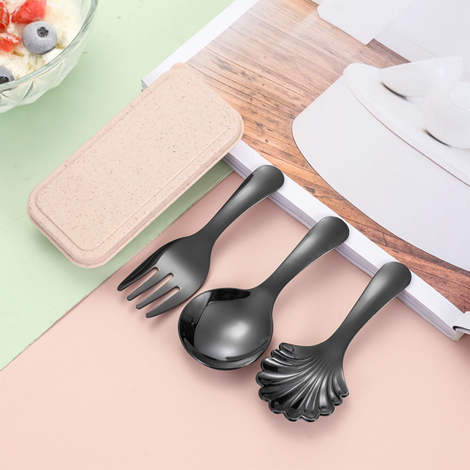 FHBVT Stainless Steel Coffee Spoon Long-Handled Tree Branch Pattern ...