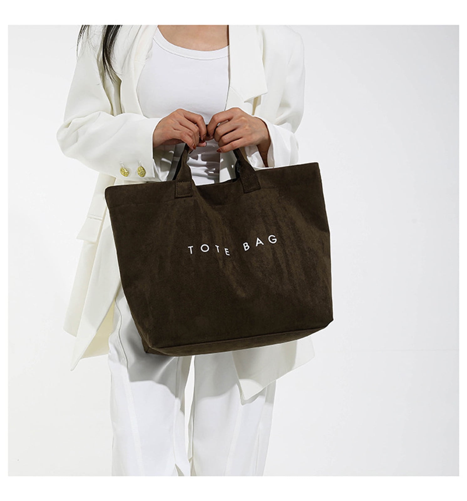 FHBVT Women's Large Capacity Letter Tote Bag Polyester Waterproof Hook ...