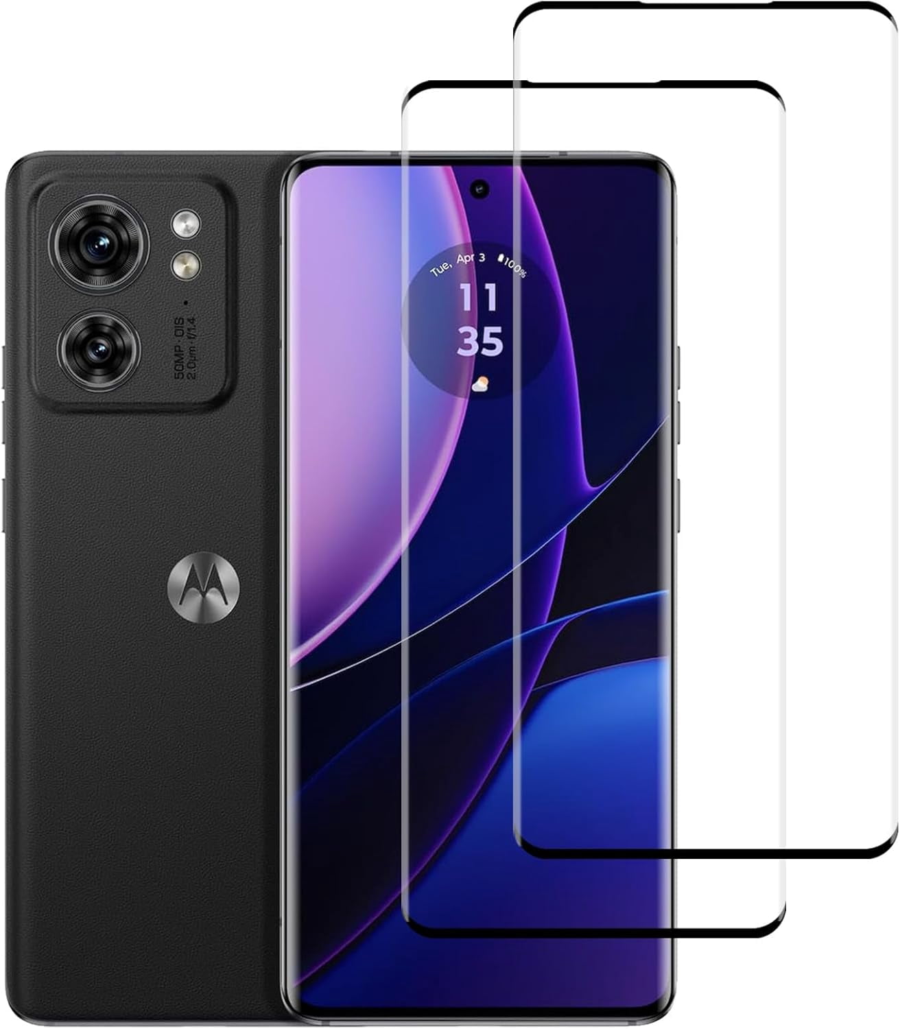 FHDFHD [2 Pack] Full Coverage Tempered Glass Screen Protector for ...