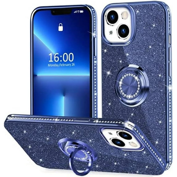 FHDFHD Glitter Designed for iPhone 13 Case, [Full Body Camera ...