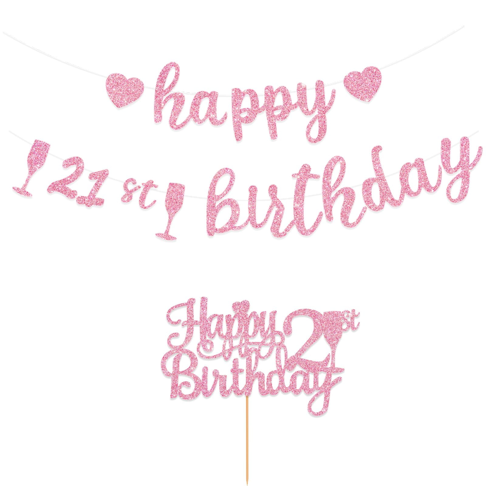 FHGG Happy 21st Birthday OIF8 Decoration Banner and Happy 21st Birthday ...