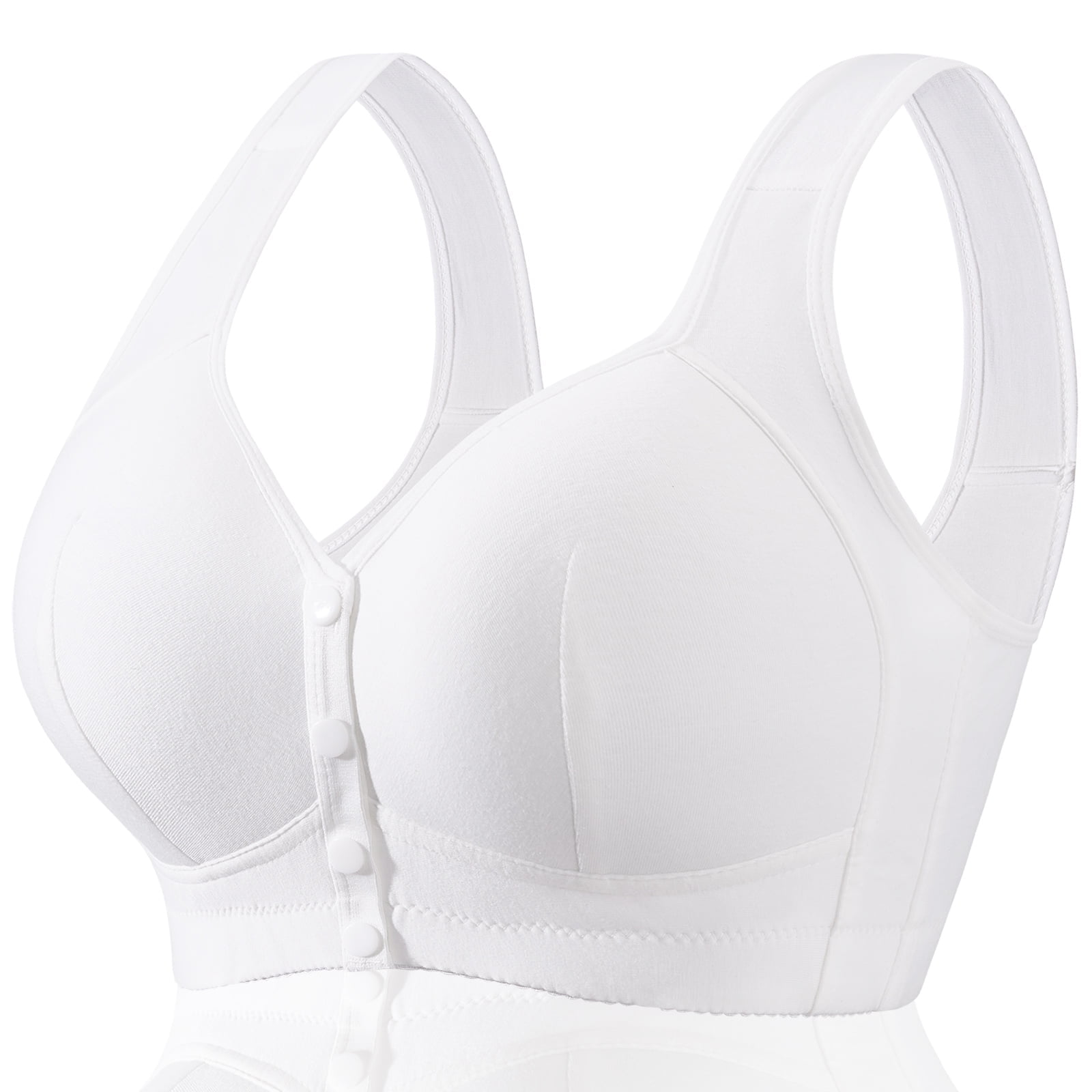 FHTECO Daisy Bras for Women, Plus Size, Floral, Wireless Front Closure ...