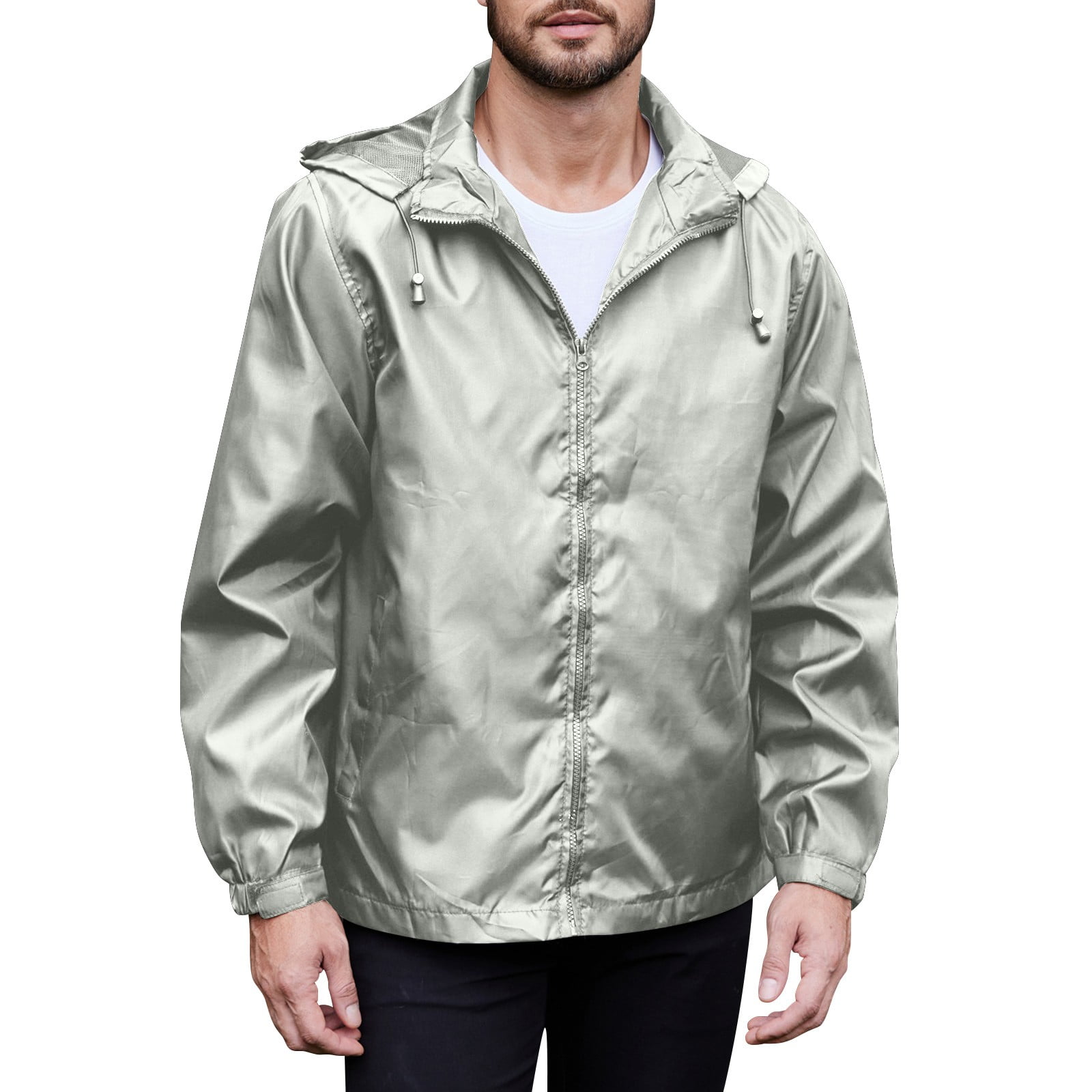 FHYNZ Men'S Rain Jacket Lightweight Rainproof Raincoat with Hood ...