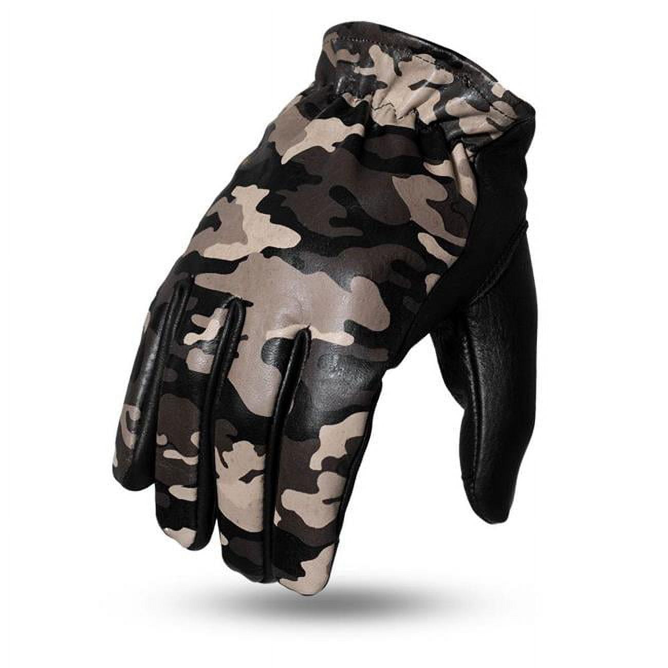 FI217-XL-CAMO 2-Tone Roper Motorcycle Leather Gloves for Men, Camo ...
