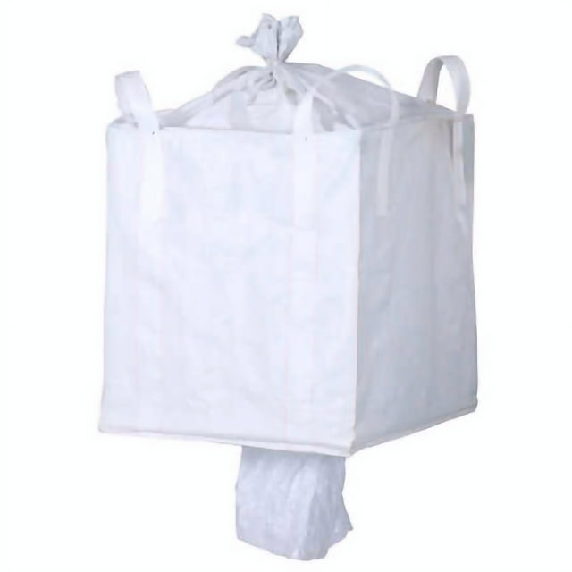 FIBC Bulk Bag 1 Ton, 35x35x40" Duffle Top & Spout Bottom Woven ...