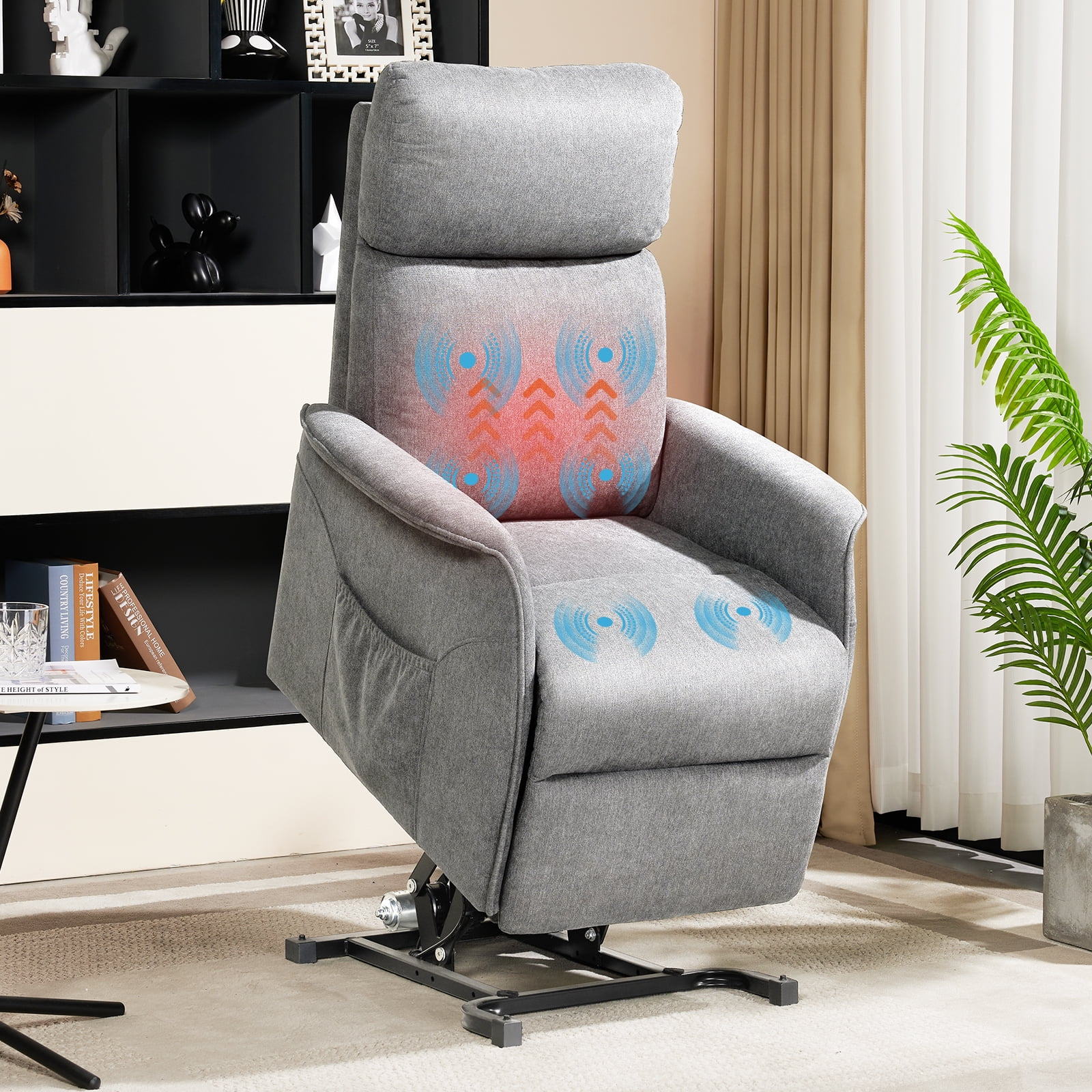 FIBO Large Assist Electric Power Lift Recliner, Automatic Lift ...