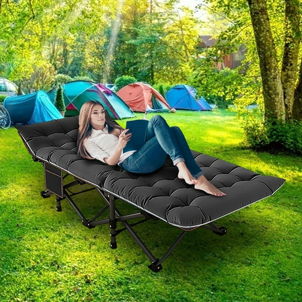 FICISOG Adult Outdoor Folding Bed, Portable Folding Camping Cots with ...