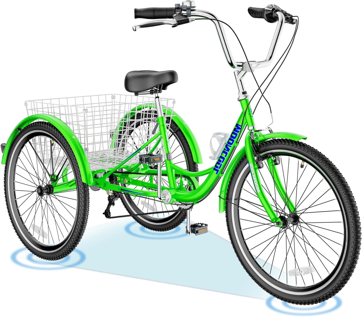 FICISOG Adult Tricycle 7 Speed Adult Trikes 20/24/26 Cruise Trike with ...