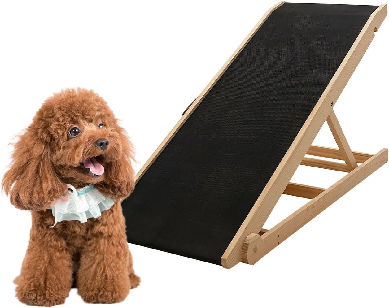 FICISOG Dog Ramp for Couch, 14" to 20" Height Adjustable Pet Ramp for ...