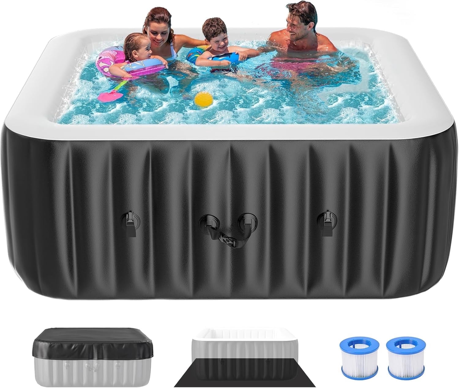 FICISOG 14460 BTU/hr Electric Pool Heater, Above Ground, 700W, 110V ...
