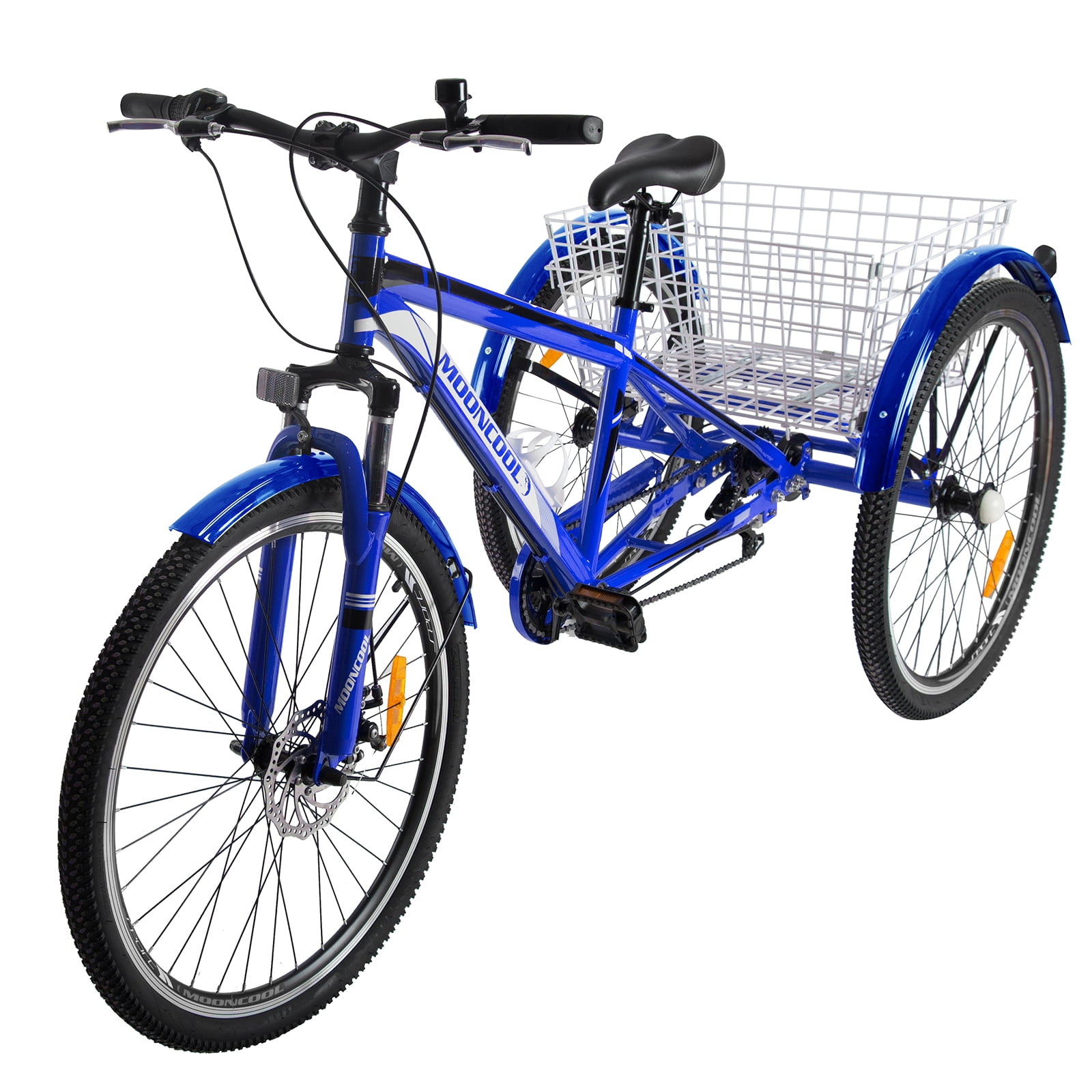 FICISOG Mountain Tricycle for Adults, 3 Wheeled 7-Speed Mountain ...