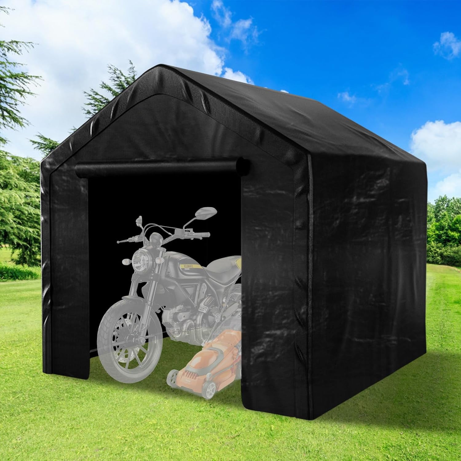FICISOG Outdoor Portable Shed Storage Shelter,6x6ft Heavy Duty Bike ...