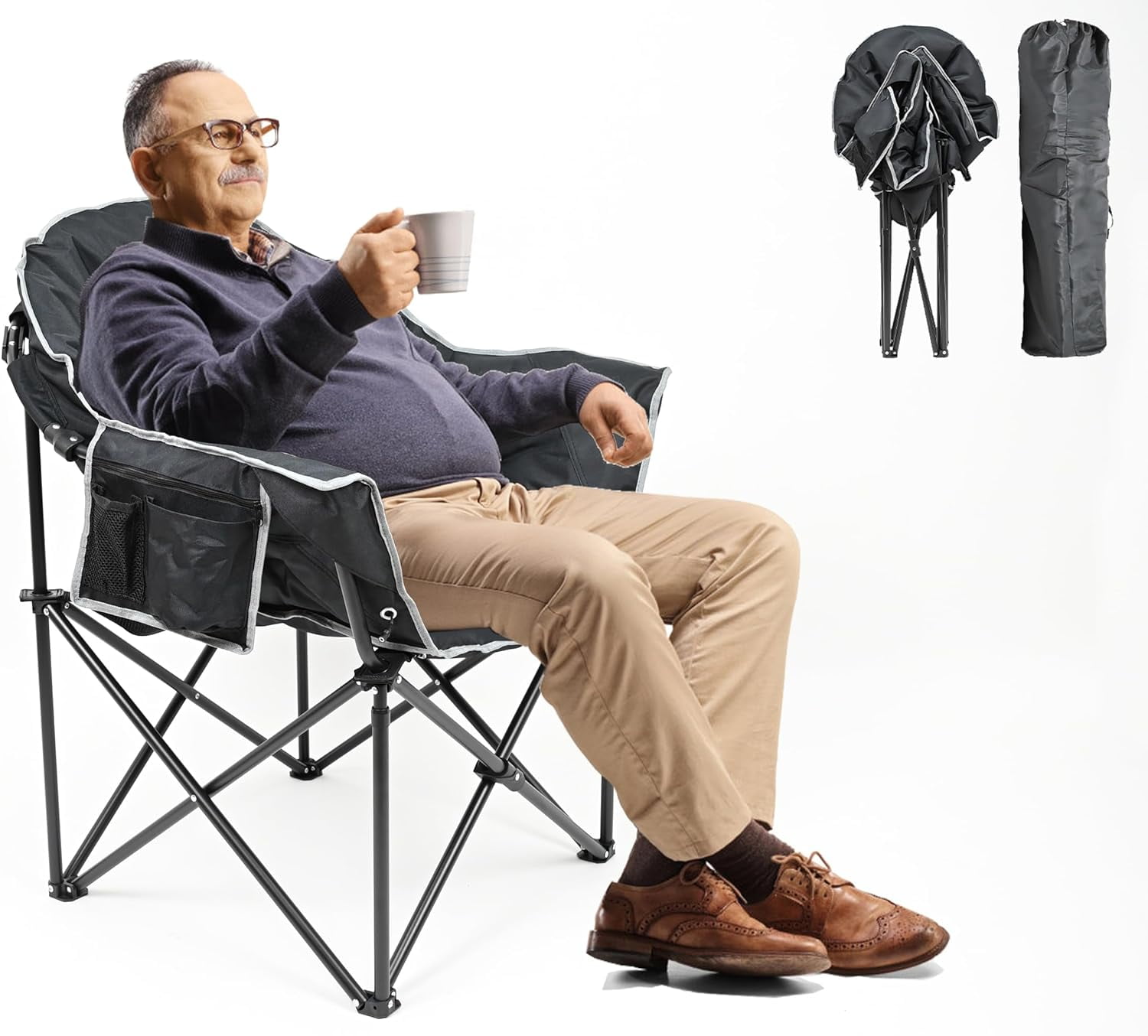 Customer reviews for FICISOG Oversized Folding Outdoor Chairs for Adult ...